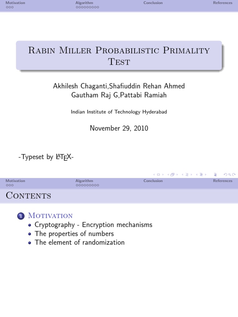Rabin Miller Primality Test | PDF | Prime Number | Numbers