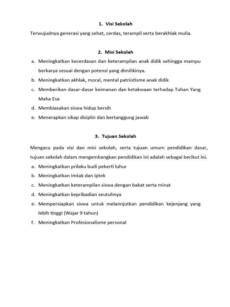Visi dan Kriteria KKM Sekolah | PDF