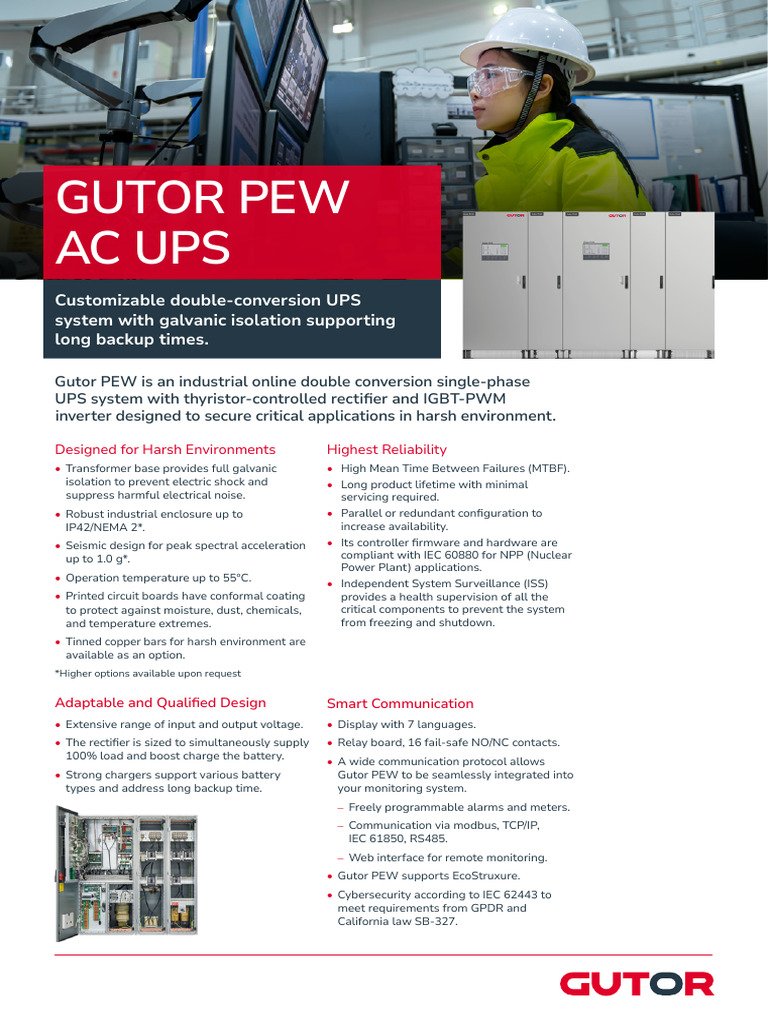 Gutor PEW - Product Brochure | PDF | Rectifier | Electricity