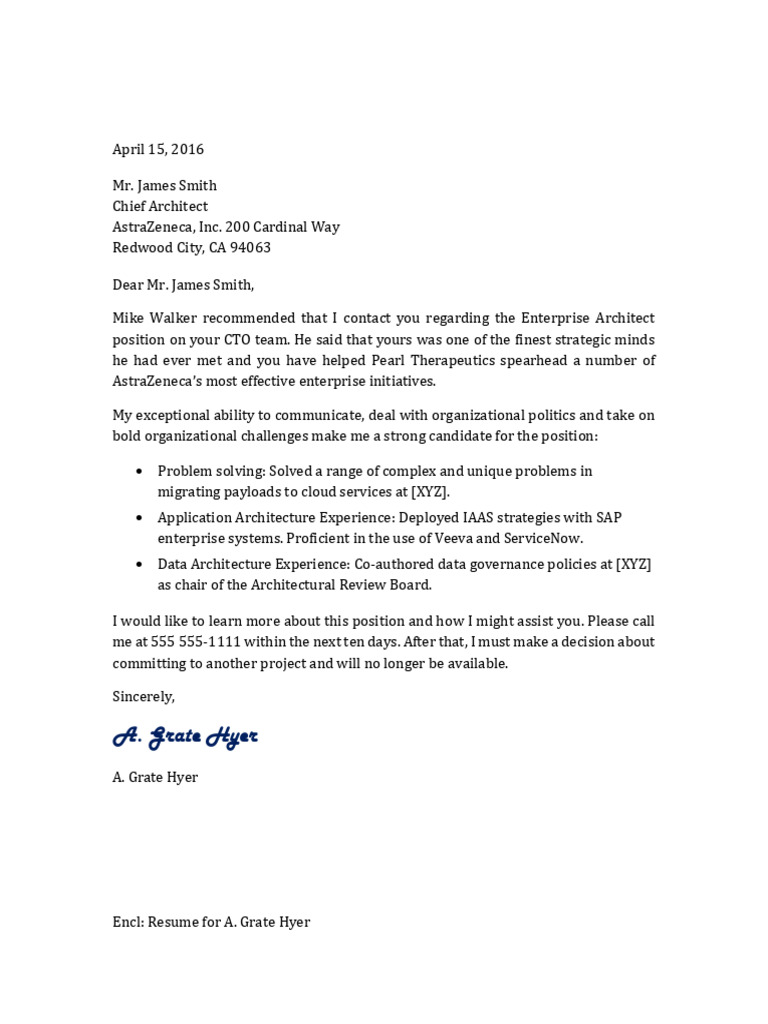 Cover Letter Format | PDF