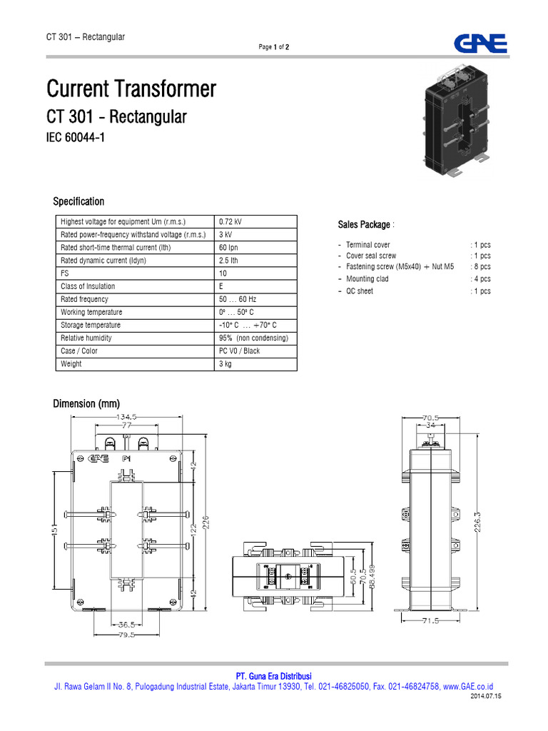 CT 301 - Rectangular Detail64 | PDF | Electrical Equipment | Physical ...