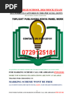 Kcse 2024 Math PP1 QS - Code 01 | PDF | Acceleration | Circle