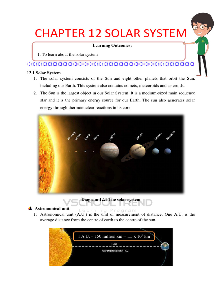 Chapter 12 Solar System: Learning Outcomes | PDF | Solar System | Planets