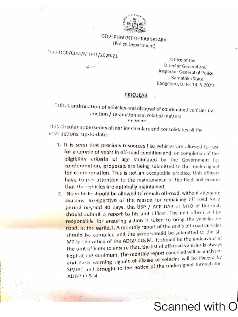 Vehicle Condemnation Orders | PDF