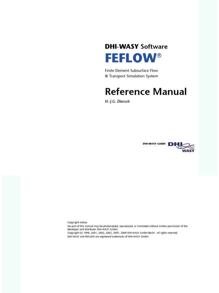 Feflow Reference Manual | PDF | Continuum Mechanics | Momentum