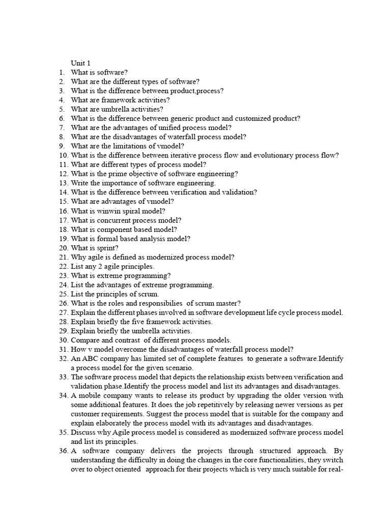 SE_QB | PDF | Agile Software Development | Software Development Process