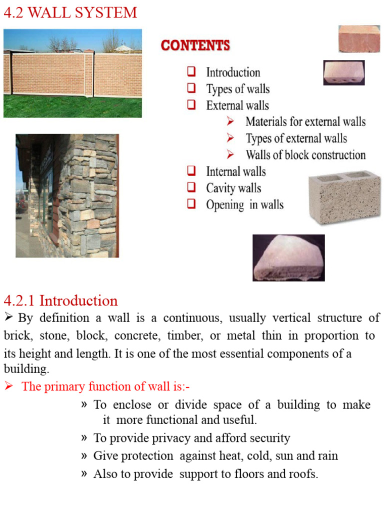 4.2 WALL SYSTEM | Download Free PDF | Wall | Brick