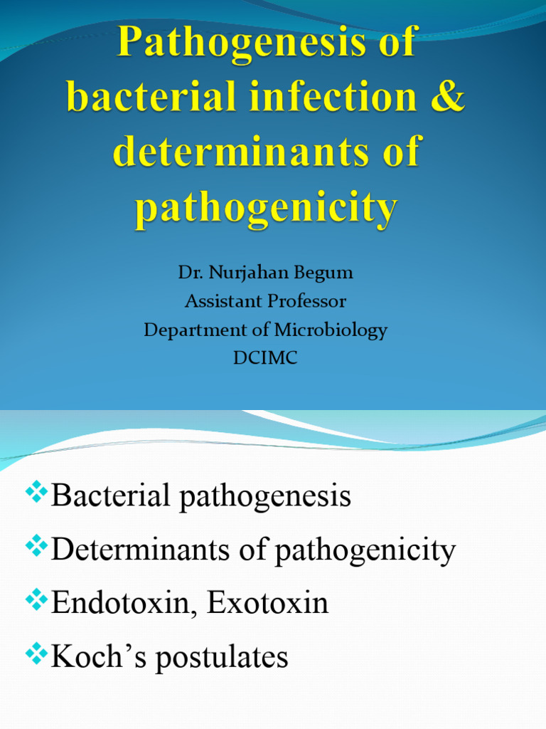 Pathogenesis of Bacterial Infection | PDF | Infection | Pathogen