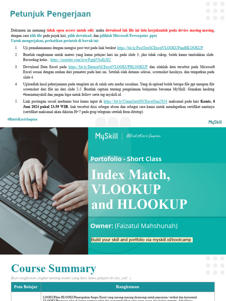 Mini Task Index Match, Vlookup and Hlookup | PDF