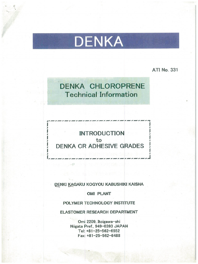 Denka Chloroprene | PDF