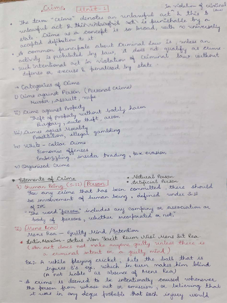 Ipc Crimes Notes | PDF