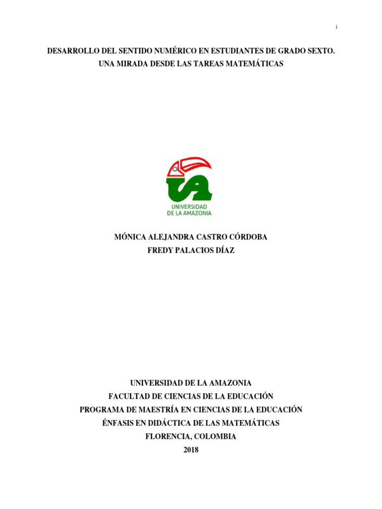 Castro y Palacios Desarrollo Sentido Numerico | PDF | Enseñando ...