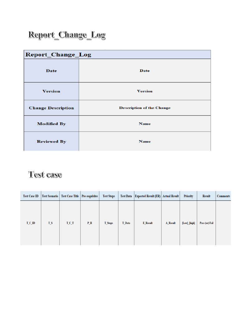 Report log change | PDF