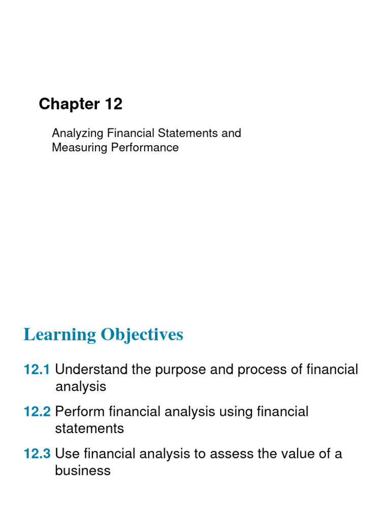 CH 12 Analyzing Financial Statements and Measuring Performance | PDF | Dividend | Net Income