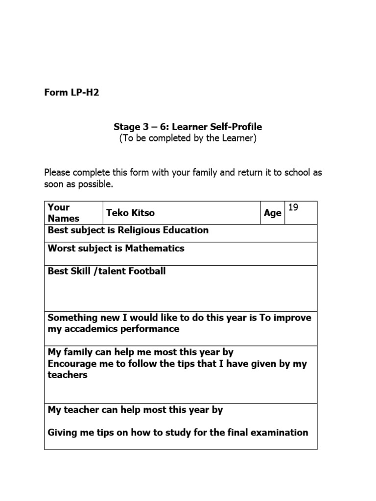 LP Forms | PDF | Learning Styles | Special Education