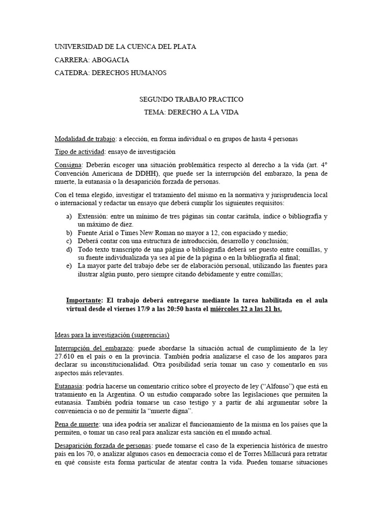 Consignas 2do TP 2021 | PDF | Ensayos | Bibliografía