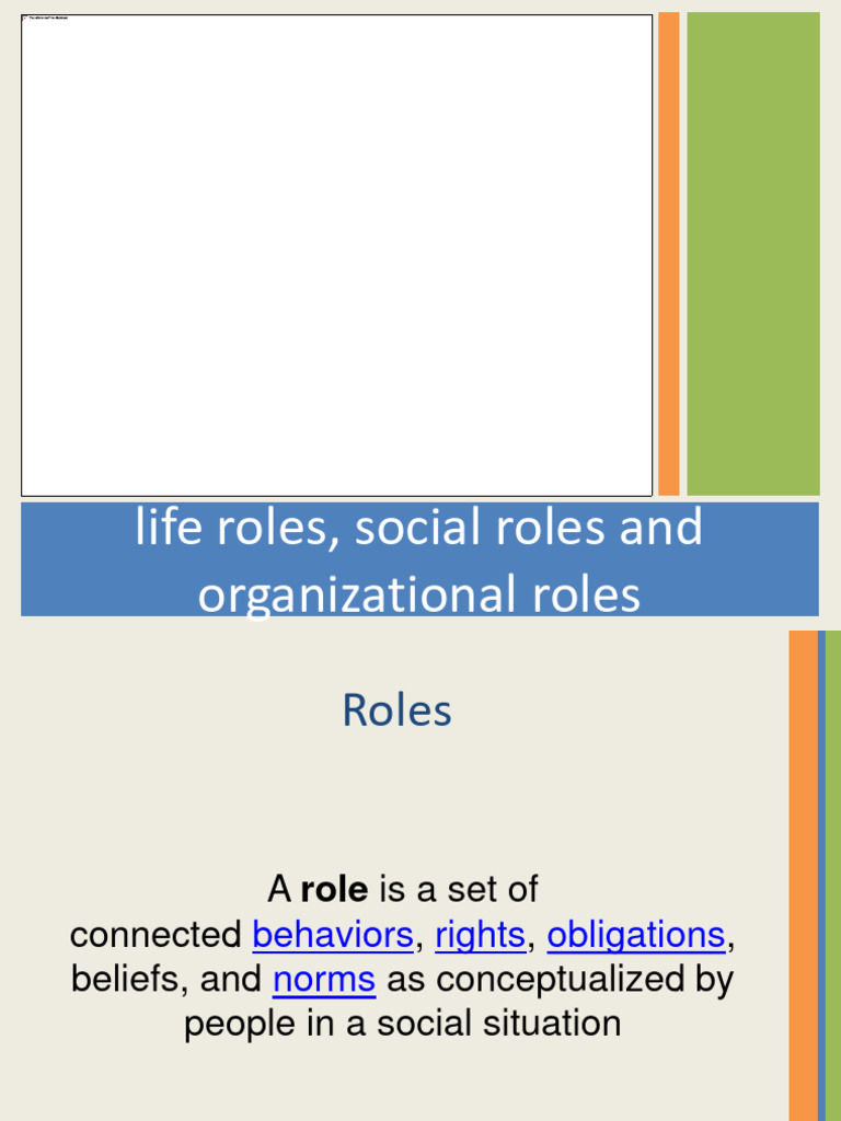 Life, Social & Organizational Roles | PDF | Society | Behavioural Sciences