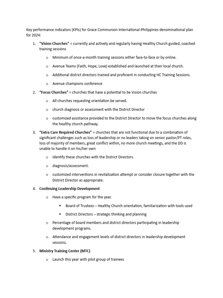 Key Performance Indicators 2024 2 | PDF | Leadership | Performance ...