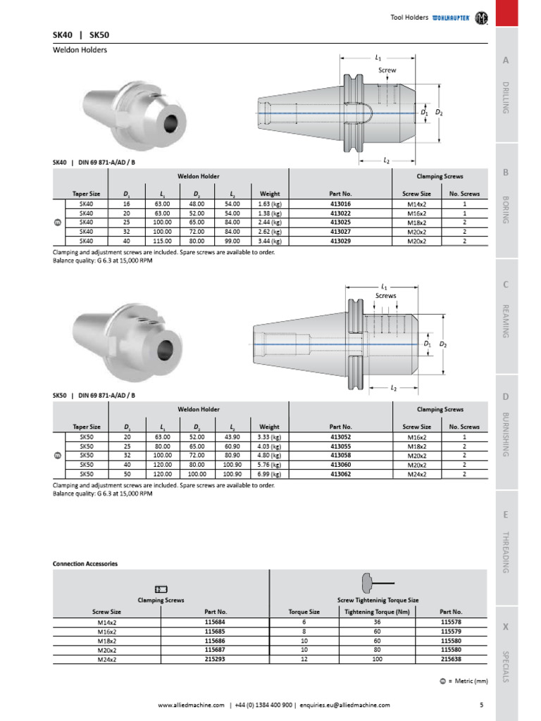 SK40 - SK50 | PDF | Screw | Industrial Processes