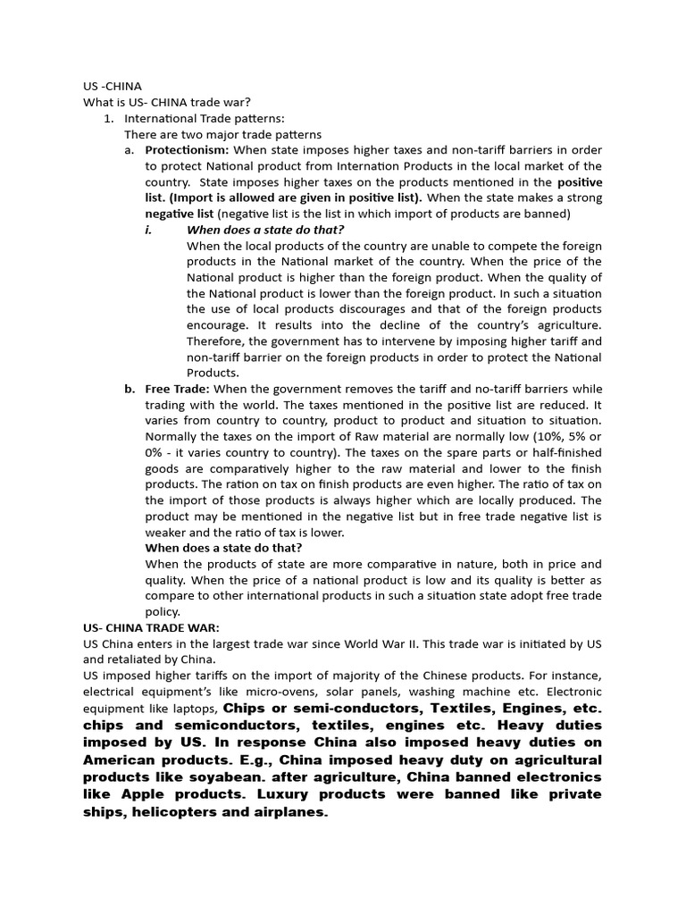 Sir Fareed (US China War) | PDF | Tariff | Trade
