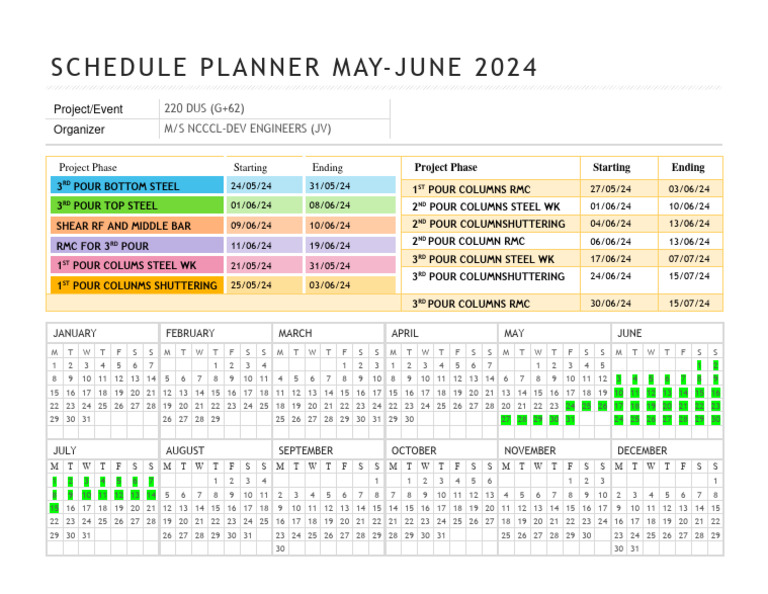 Event Schedule Planner 2024 | PDF