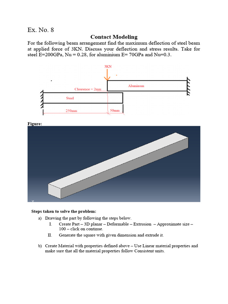 8.contact Modeling | PDF | Beam (Structure) | Mechanical Engineering