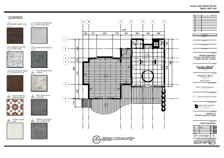 Onebedroom Material Plan | PDF | Building Engineering | Design