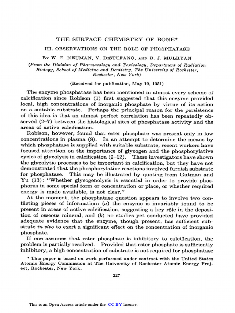 THE SURFACE CHEMISTRY OF BONE III OBSERVATIONS O - 1951 - Journal of ...