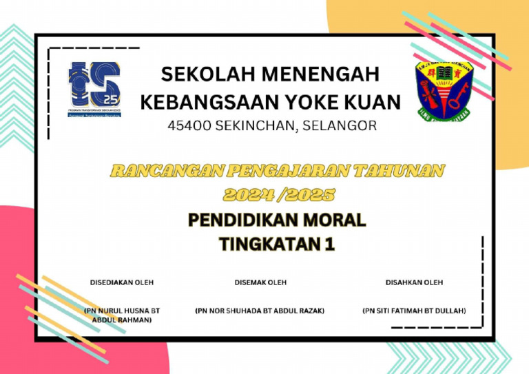 White Colorful Memphis Blank A4 Document Landscape | PDF