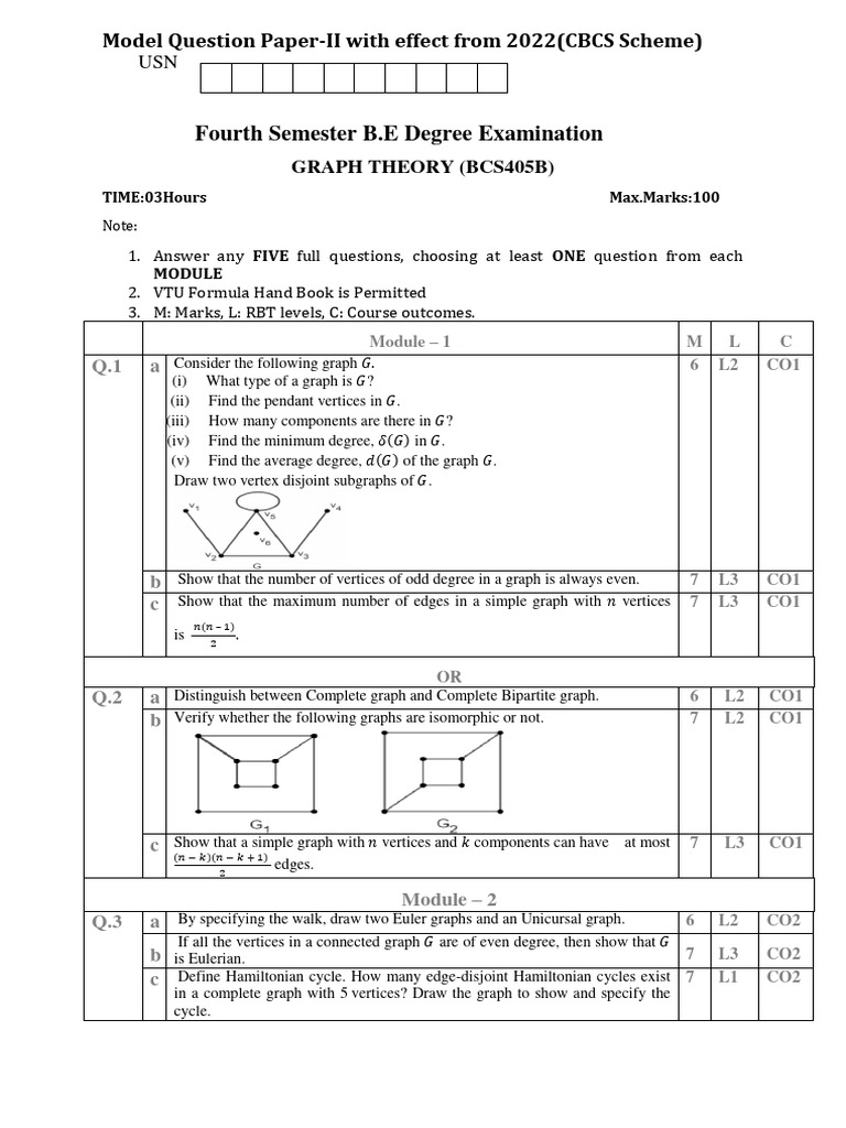 BCS405B | PDF | Vertex (Graph Theory) | Combinatorics