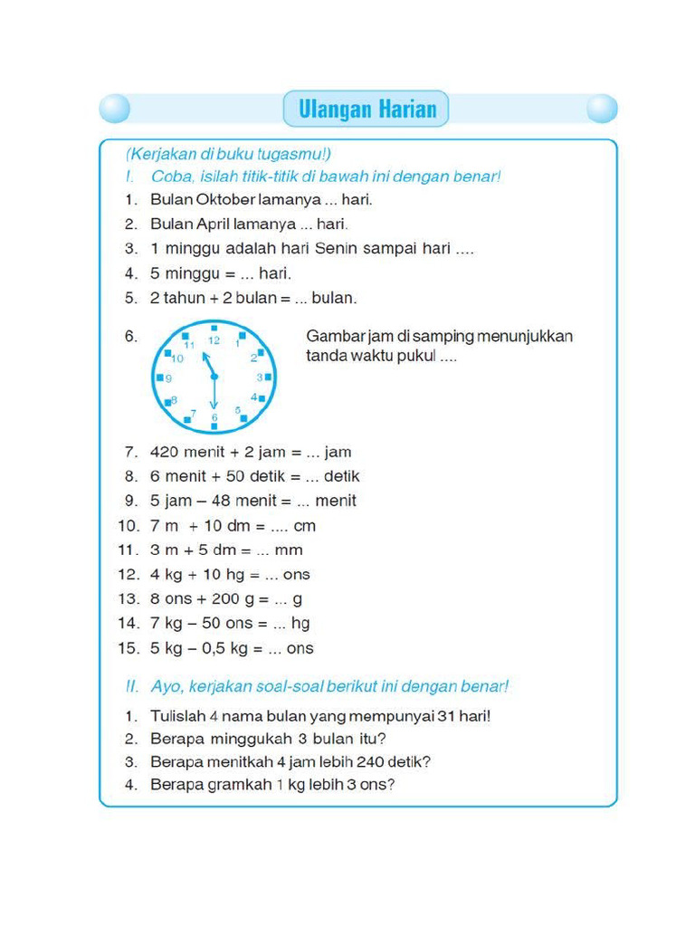 Soal Kelas 4 Matematika Semester 2 25 Juni 2024 Pdf