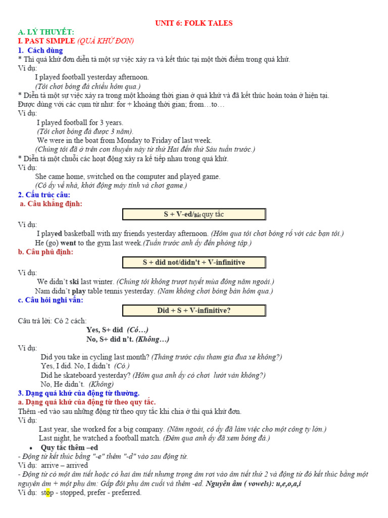 Unit 6. Folk Tales | PDF