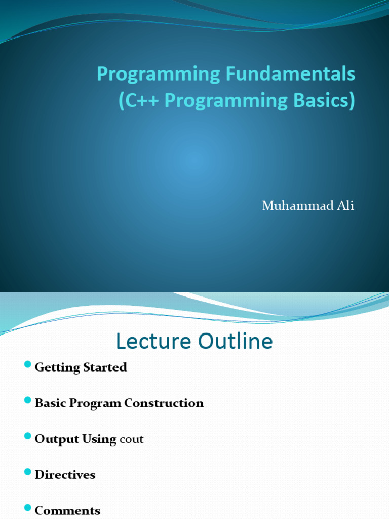 Chap 2 (C++ Programming Basics) | PDF | C++ | Programming Paradigms