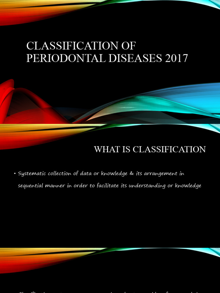 New Classification of Periodontal Disease | PDF | Periodontology ...