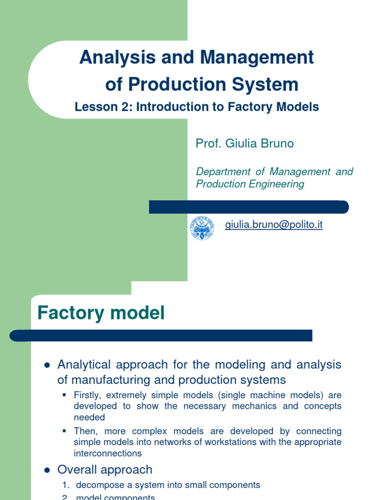 02 Introduction Factory Models With Solutions NEW | PDF | System ...