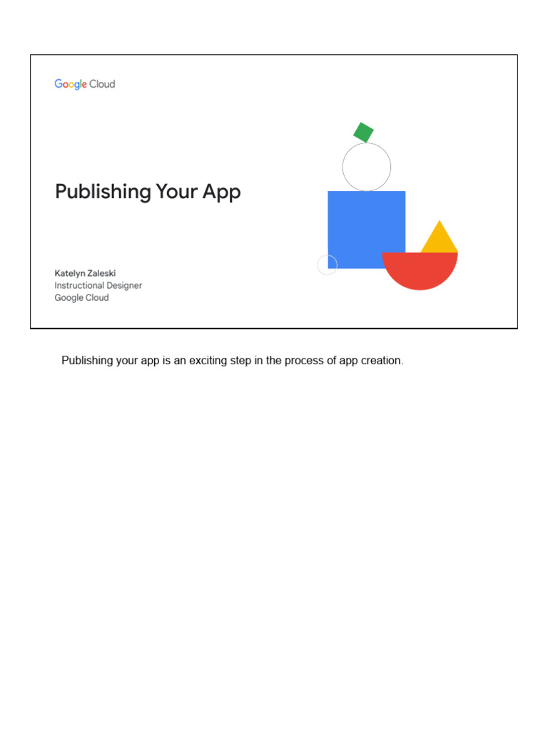 05 Publishing Your App | PDF | Mobile App | Google Play