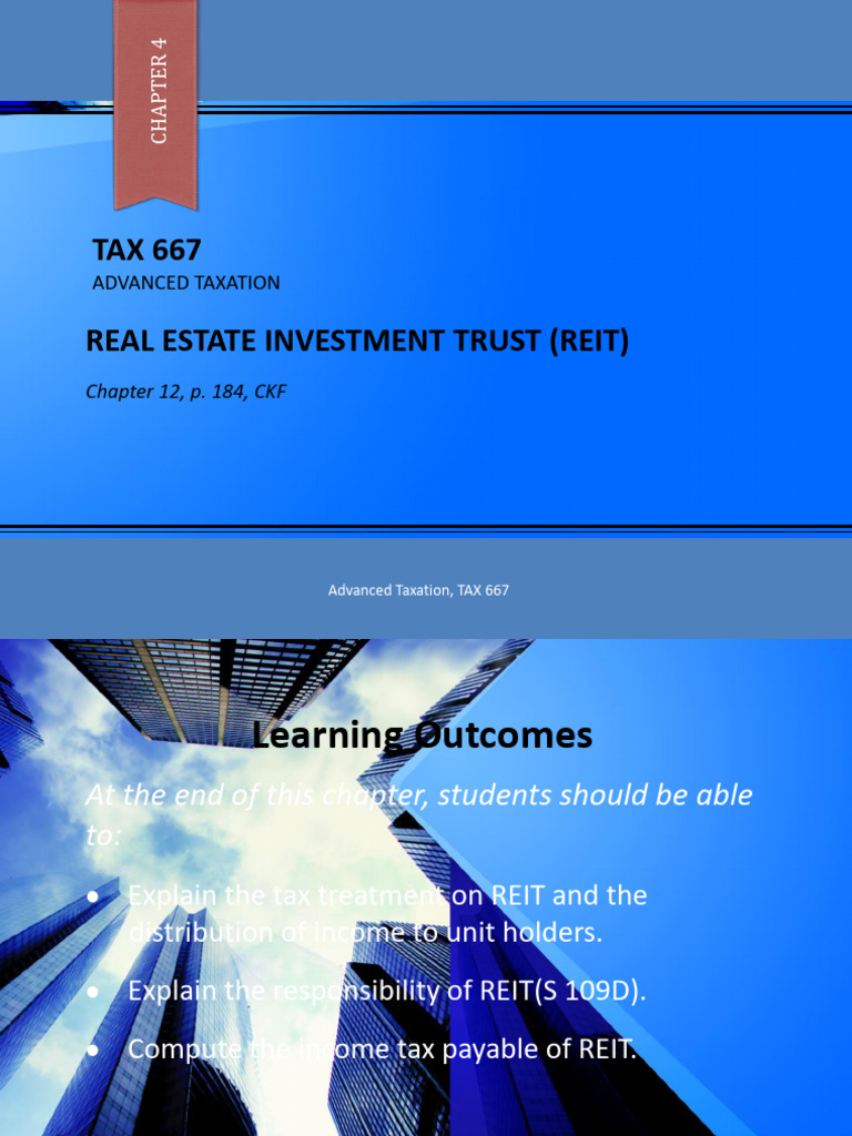 Real Estate Investment Trust REIT | PDF | Real Estate Investment Trust ...