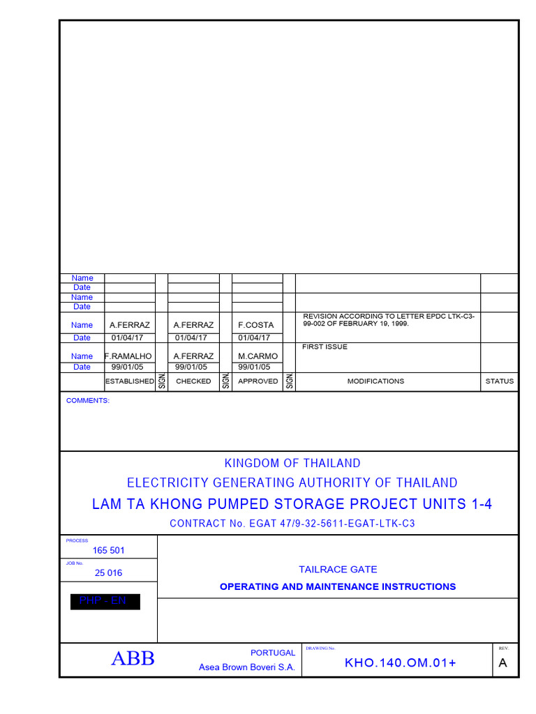 Tailrace Gate | PDF | Relay | Switch