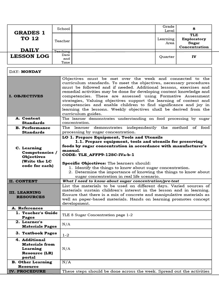 -Daily-Lesson-Log-G8-TLE-ORIENTATION-PRE-TEST | PDF | Learning | Teachers