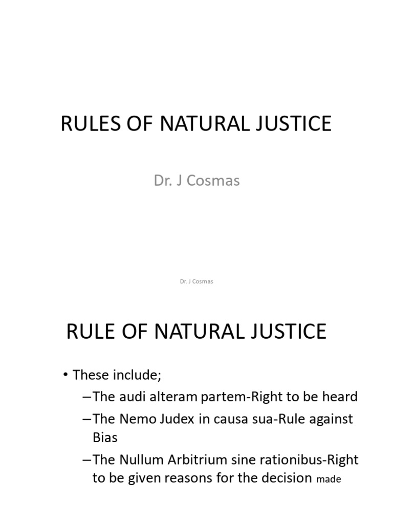 Rules of Natural Justice 2023 | Download Free PDF | Separation Of Powers | Justice