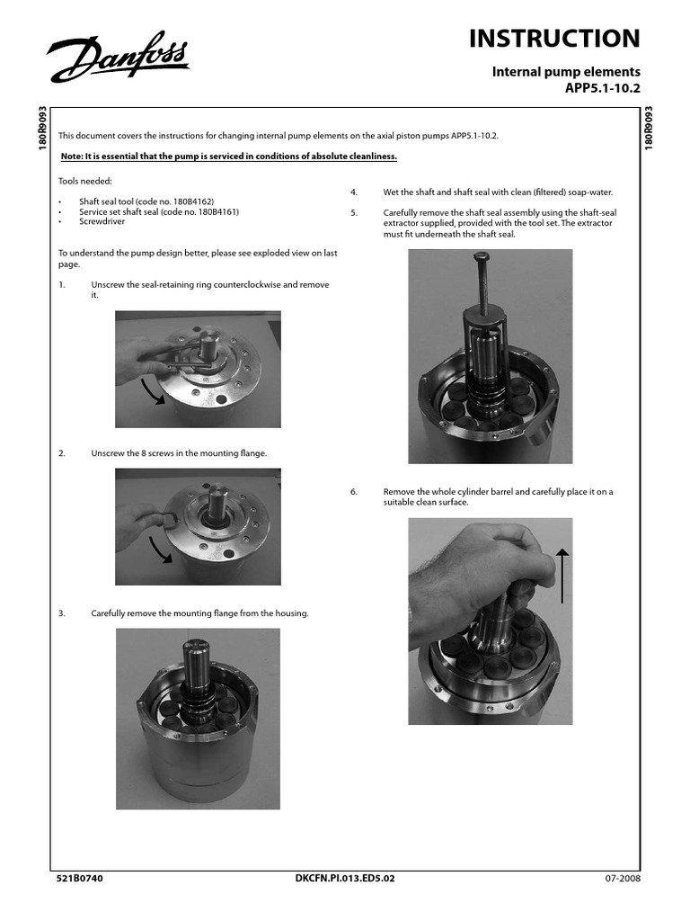DANFOSS Internal Pump Eements APPS.1-10.2 | PDF | Piston | Pump