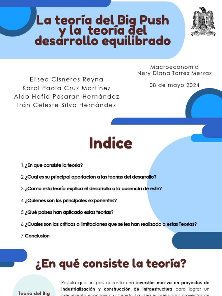 Teorías del Big Push y Desarrollo Equilibrado | PDF | Ciencias ...