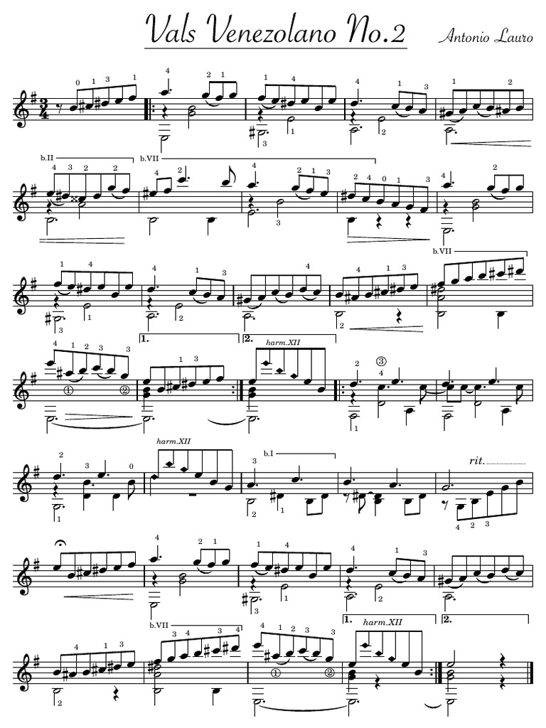 Vals Venezolano - Lauro | PDF