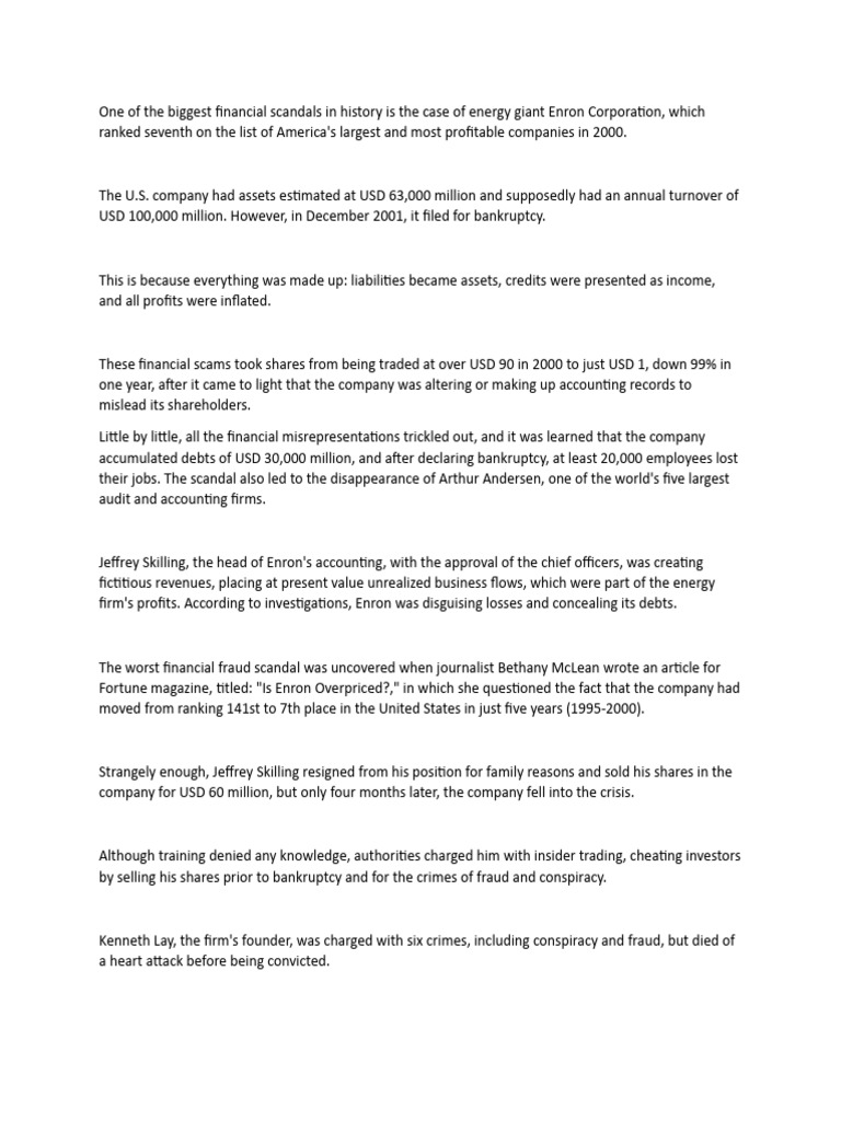 Case Study Pdf Enron Corporations
