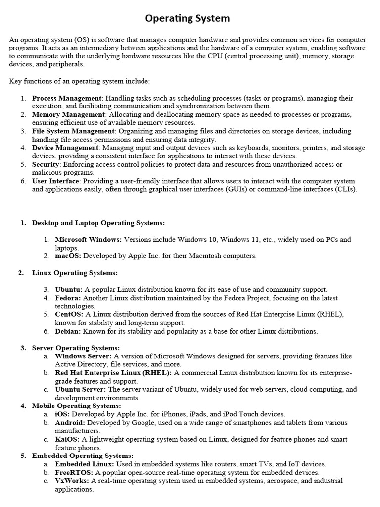 Operating System | PDF | Operating System | Graphical User Interfaces