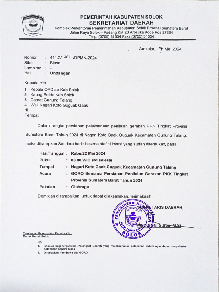 Undangan Goro Bersama | PDF