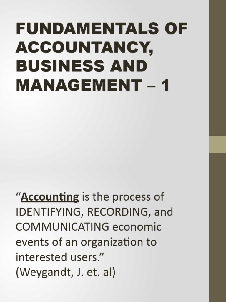 Chapter 1. Lesson 1-6 FABM1 | PDF | Accounting | Stocks