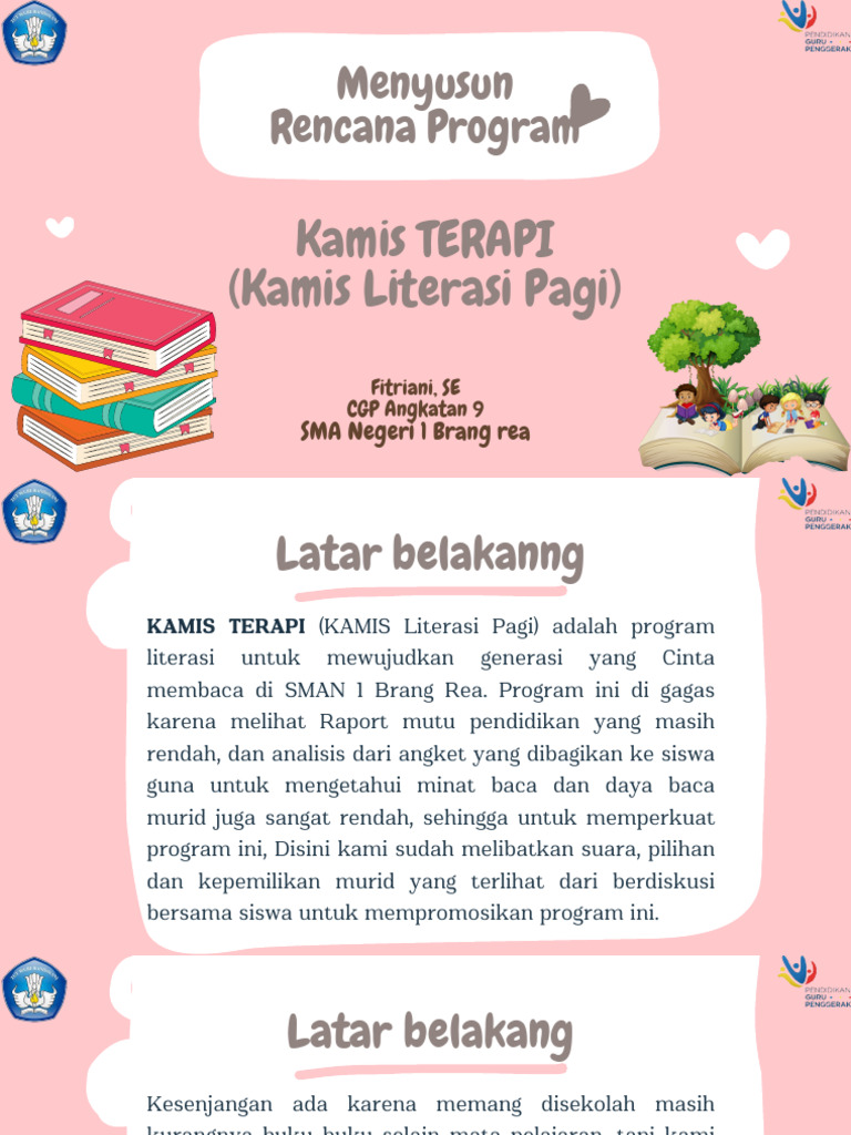 Rencana Program Kamis TERAPI | PDF | Karier & Perkembangan