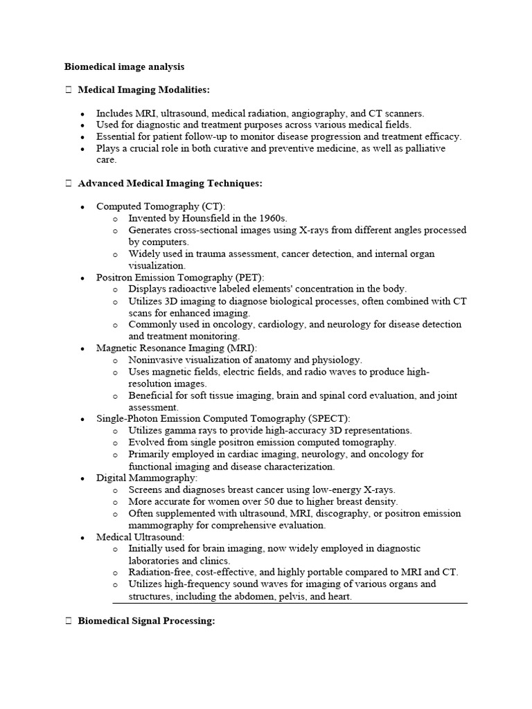 Biomedical Image Analysis | PDF | Medical Imaging | Ct Scan