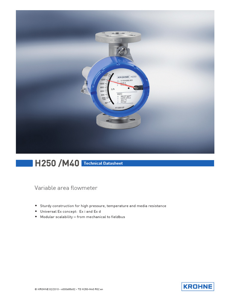 H250 /M40 H250 /M40 H250 /M40 H250 /M40: Variable Area Flowmeter | PDF ...